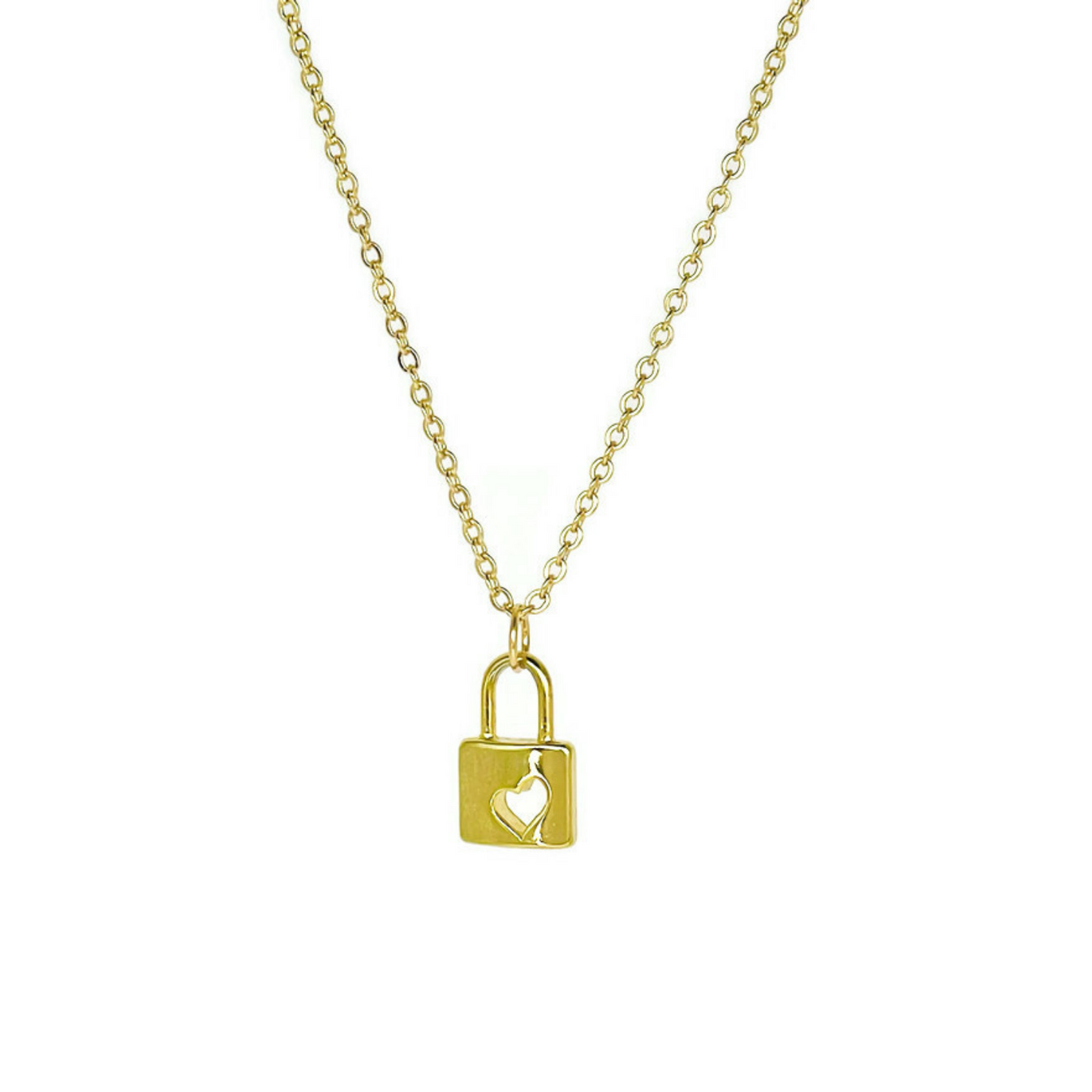 Harper | 14K Gold filled Heart PadLock Necklace – Nodory