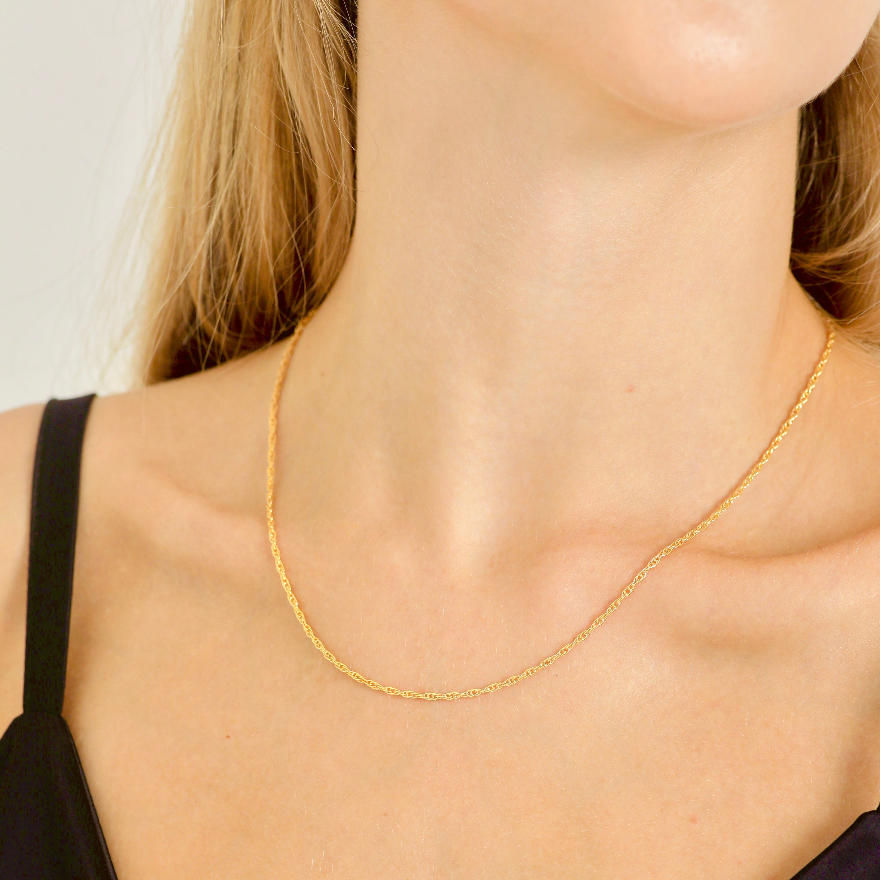 Roselyn | 14K Gold filled Rope Chain Necklace – Nodory