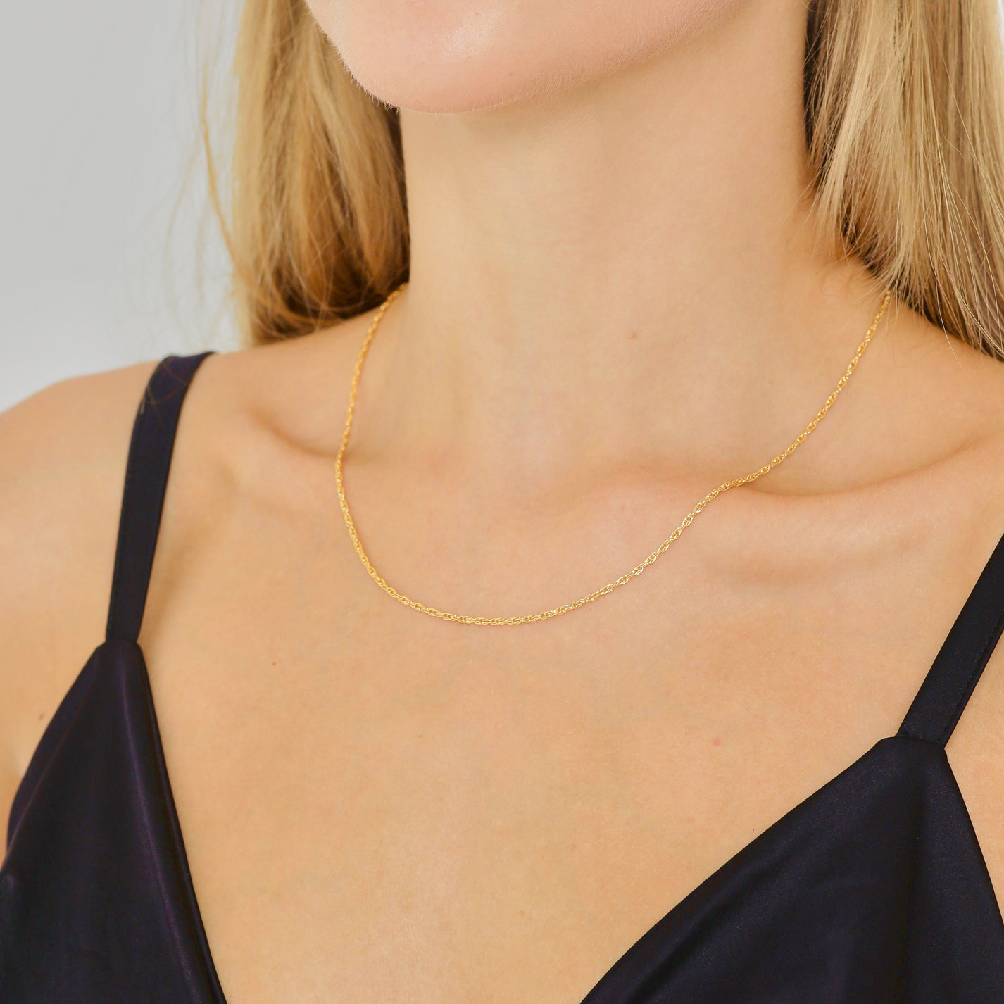 Roselyn | 14K Gold filled Rope Chain Necklace – Nodory